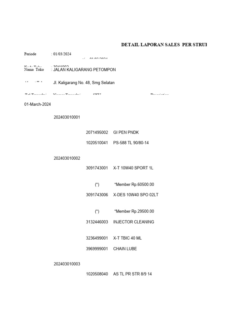 New Skema Laporan CSP - Juni - 2024 - (Nama Toko) | Download Free PDF | Mechanical Engineering ...