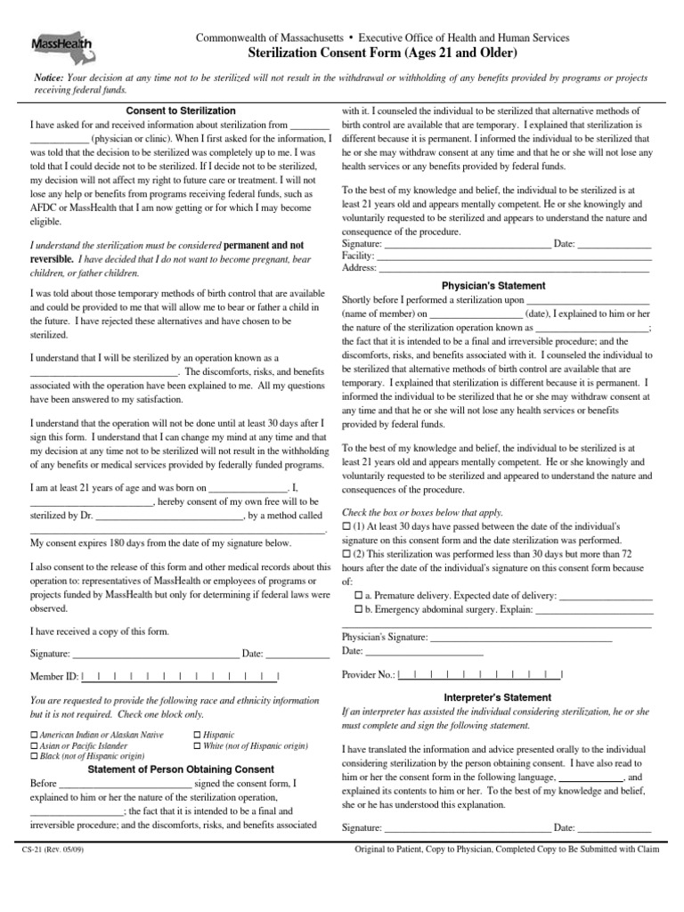 cs-21 | Download Free PDF | Informed Consent | Birth Control