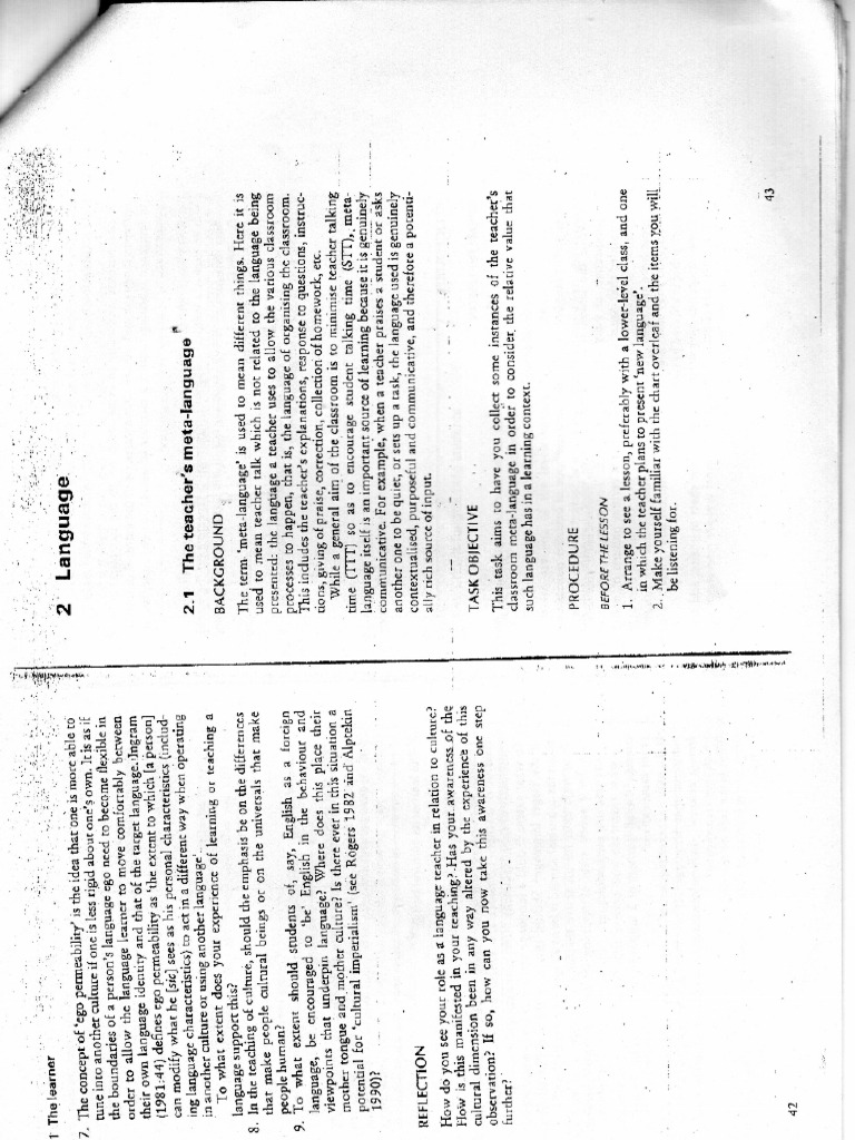 Classroom Observation Tasks. by Ruth Wajnryb. Chapters 2 | PDF