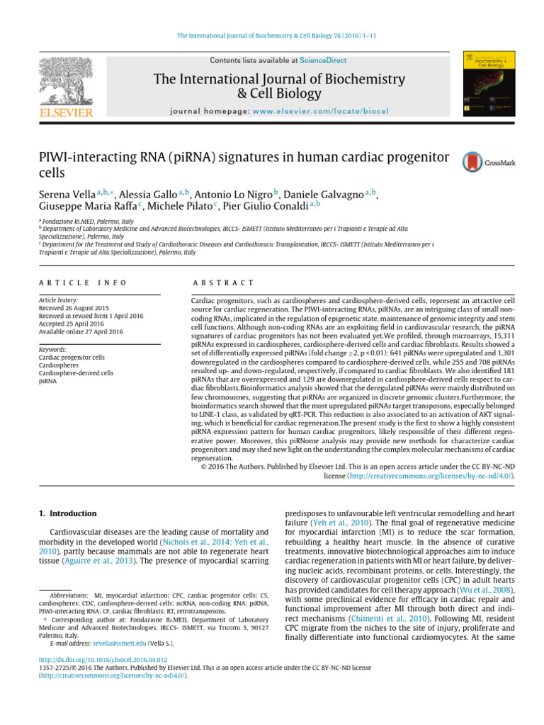 PIWI-interacting RNA (piRNA) Signatures in Human Cardiac Progenitor ...