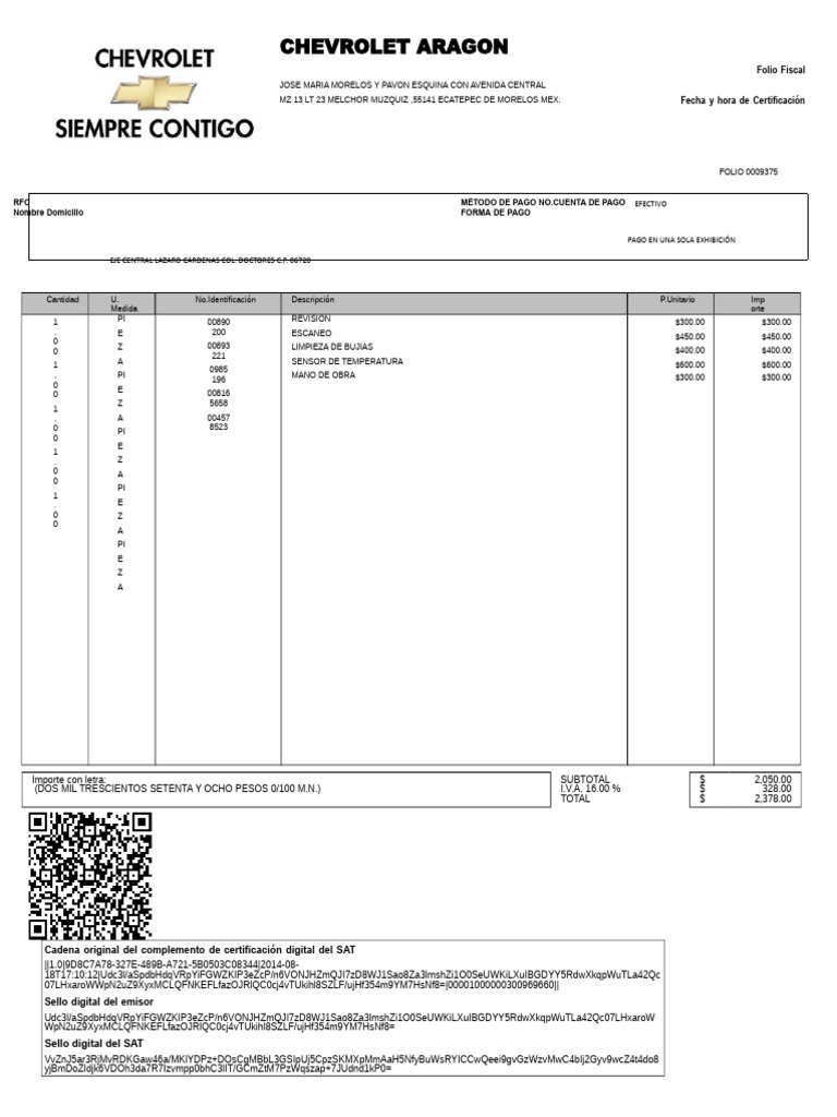 factura-chevrolet | PDF