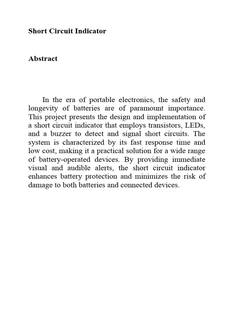 Short Circuit Indicator | Download Free PDF | Bipolar Junction ...