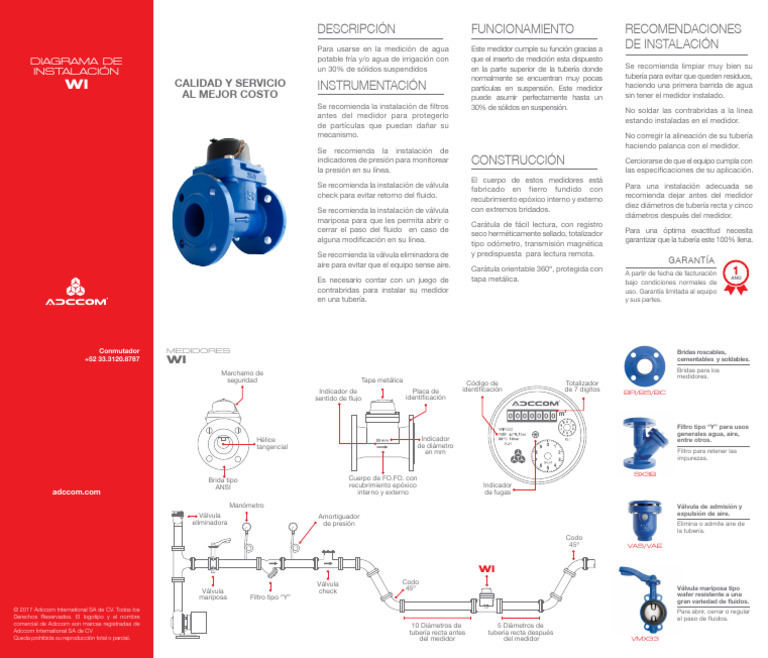 instalación de medidores de agua | Descargar gratis PDF | Tubería (transporte de fluidos) | Válvula