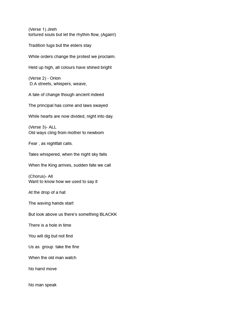 (Verse 1) - Orion | PDF