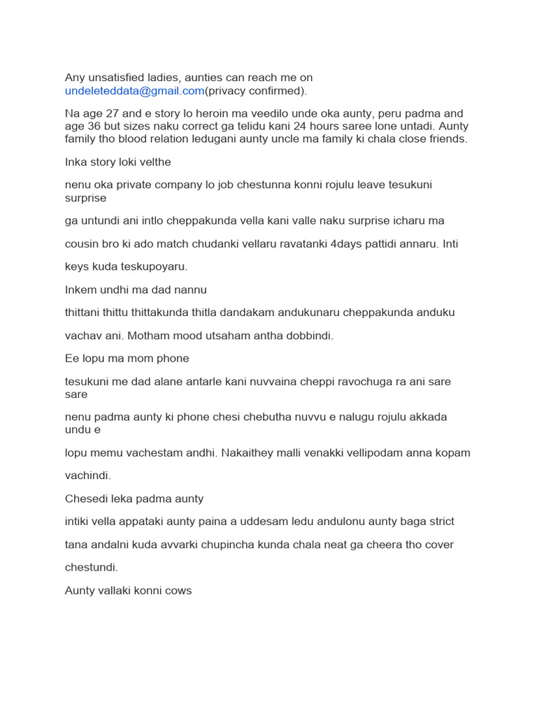 Godavari Andhala Aunty | PDF