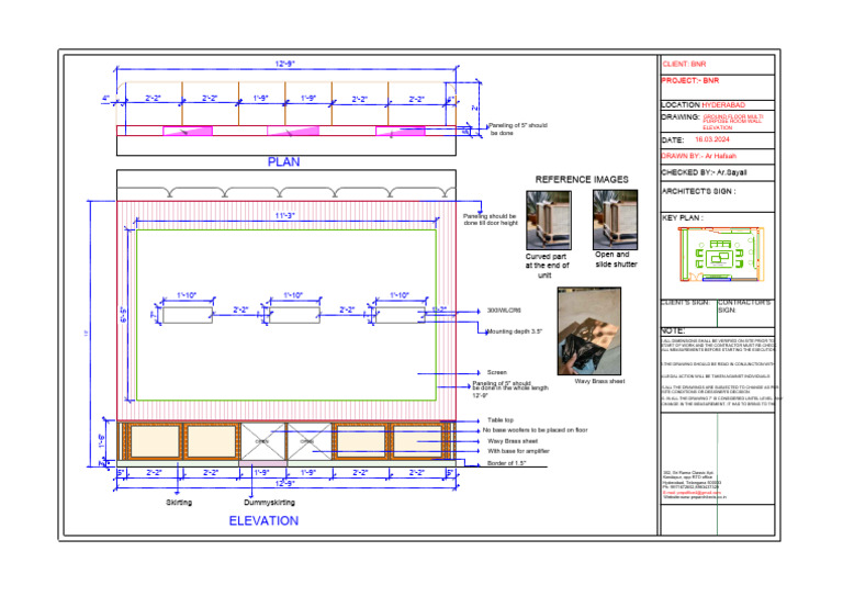Multi-Purpose Room Wall Elevation Plan | PDF | Buildings And Structures