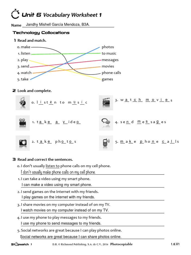 Worksheet #1 3ero | PDF | Language Arts & Discipline
