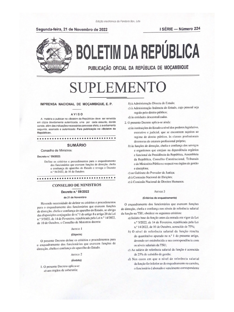 Boletim Da República | PDF