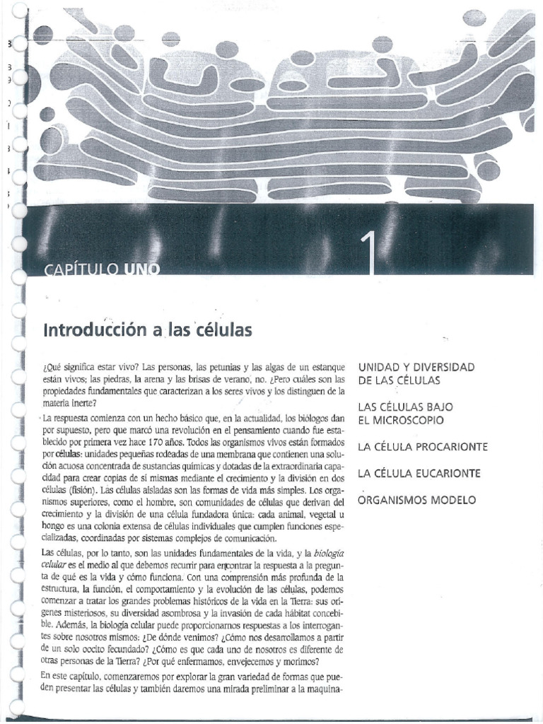 Alberts-Et Al. Introduccion A La Biologia Celular-Cap1 La Celula 1ra Parte, Mexico | PDF