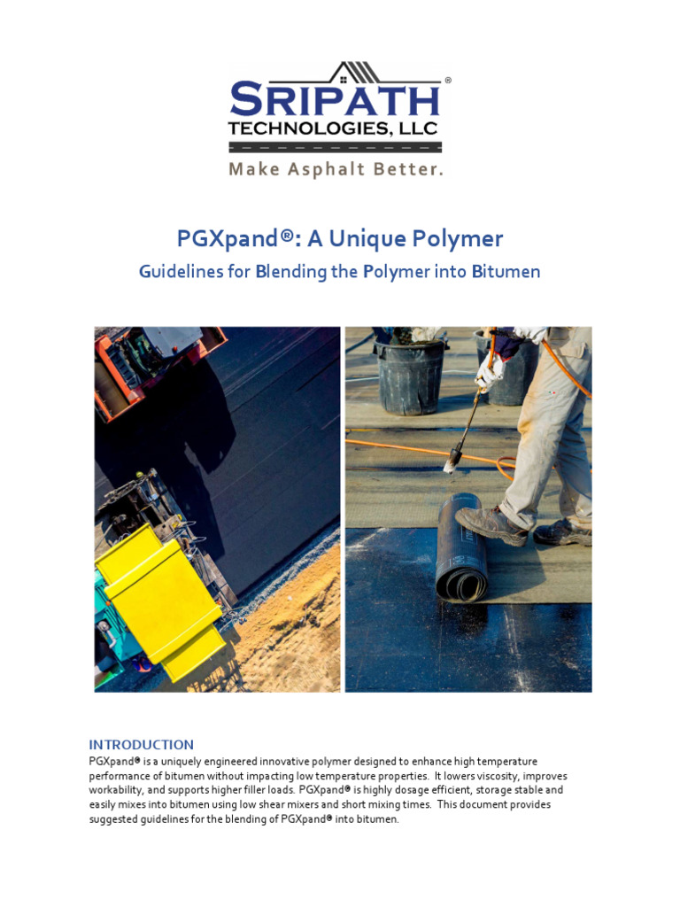 PGXpand Polymer Blending Guidelines New | PDF | Polymers | Viscosity