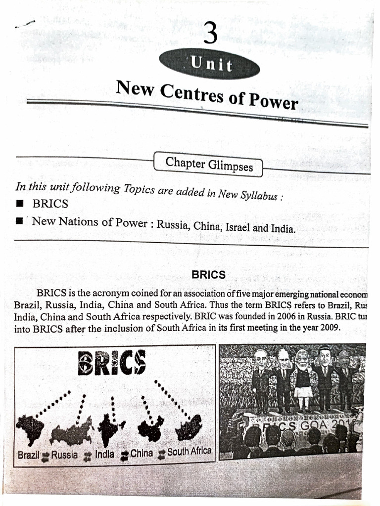 Ch3 New Centres of Power | PDF | International Relations | Global Politics