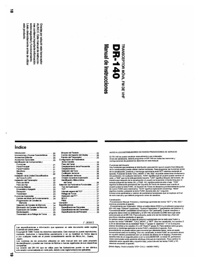 ALINCO-DR-140-es | PDF