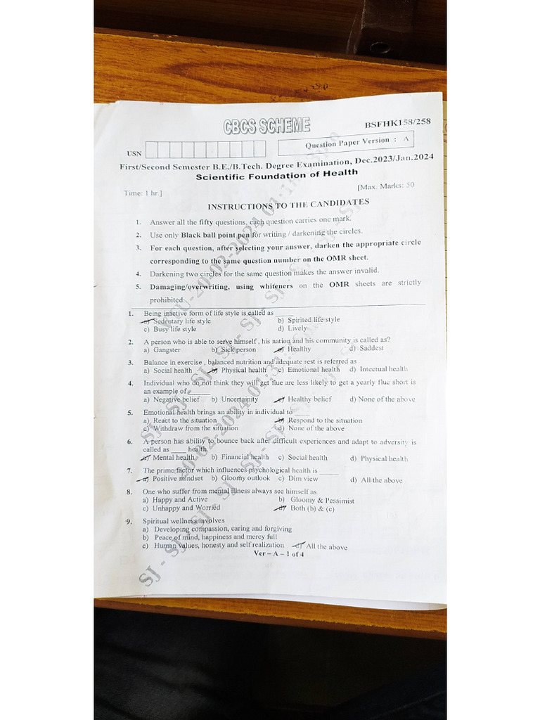 SFH Question Paper | PDF