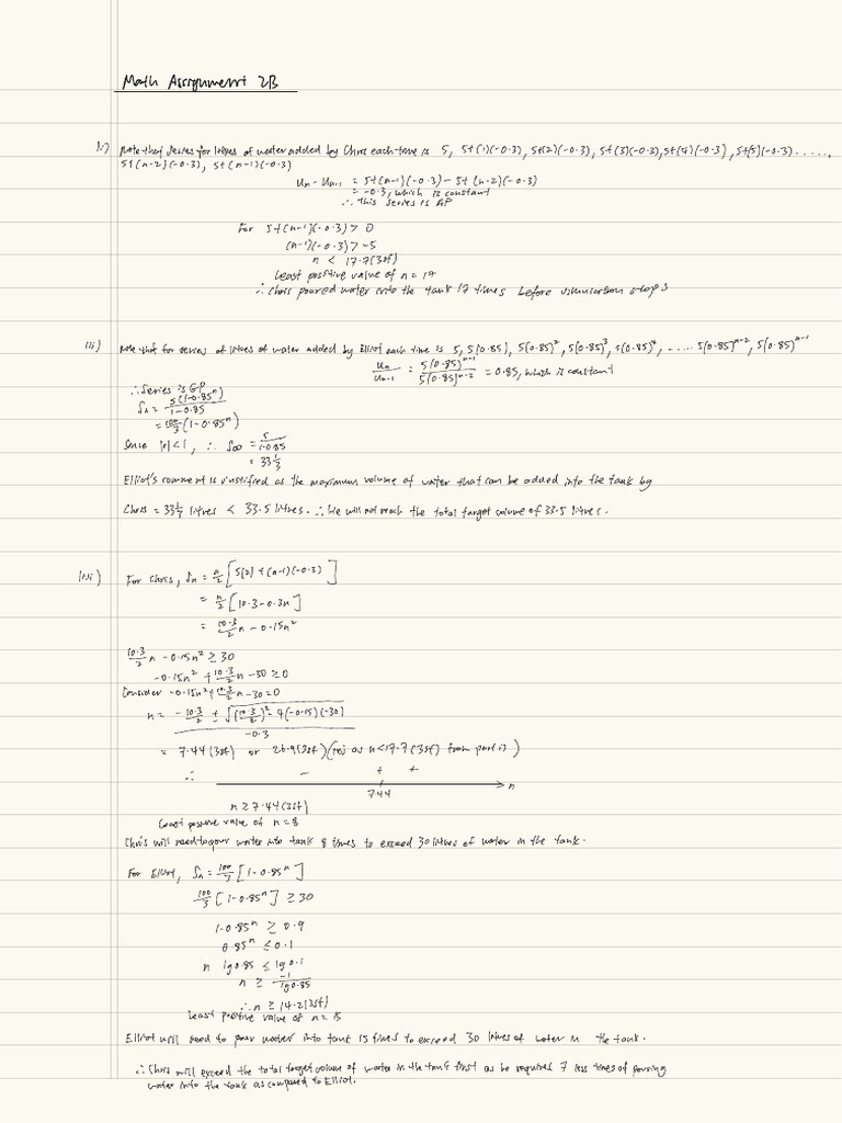 Math Assgnt 2b | PDF