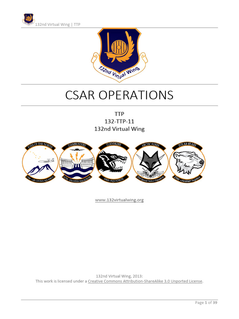 CSAR Operations Tactics and Procedures | PDF | Surface To Air Missile ...