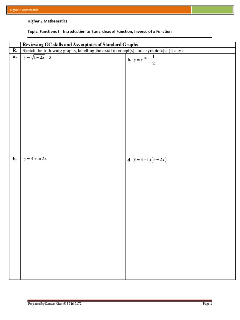 Function Part 1 Intro To Simple And Inverse Function Pdf Function 2893