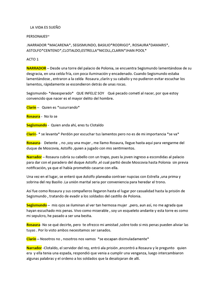 LA_VIDA_ES_SUENO | PDF