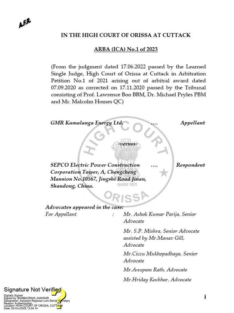 GMR case | PDF | Arbitral Tribunal | Arbitration