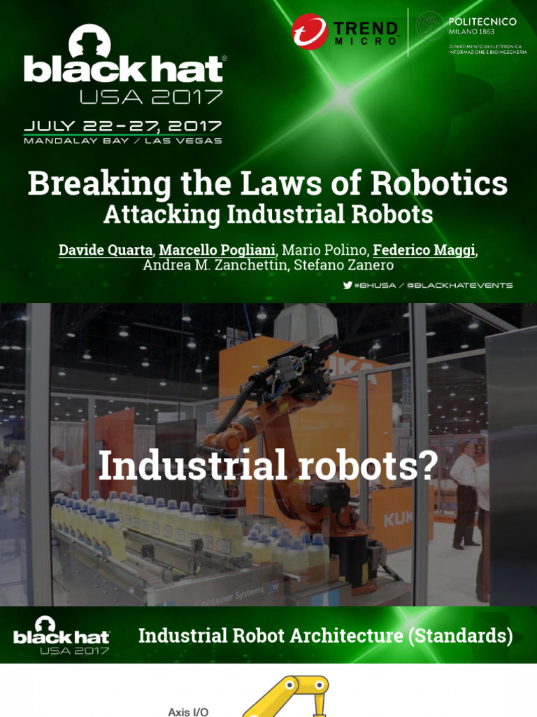 Us 17 Quarta Breaking The Laws of Robotics Attacking Industrial Robots | PDF | File Transfer ...