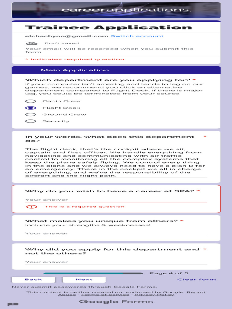 Trainee Application | PDF