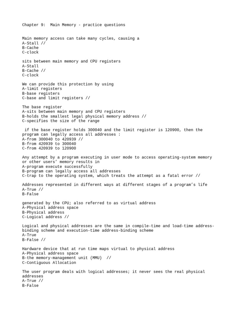 Chapter 9 - Main Memory | PDF | Computer Science | Software