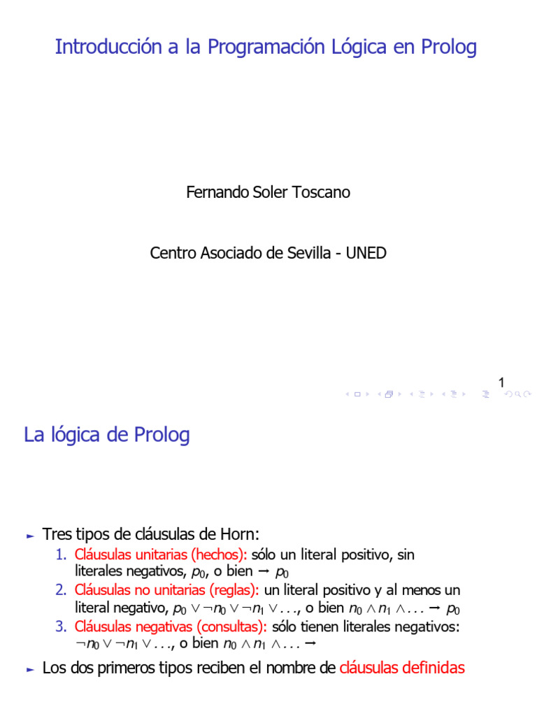 Introducción a Prolog y Programación Lógica | PDF | Inferencia | Lógica ...