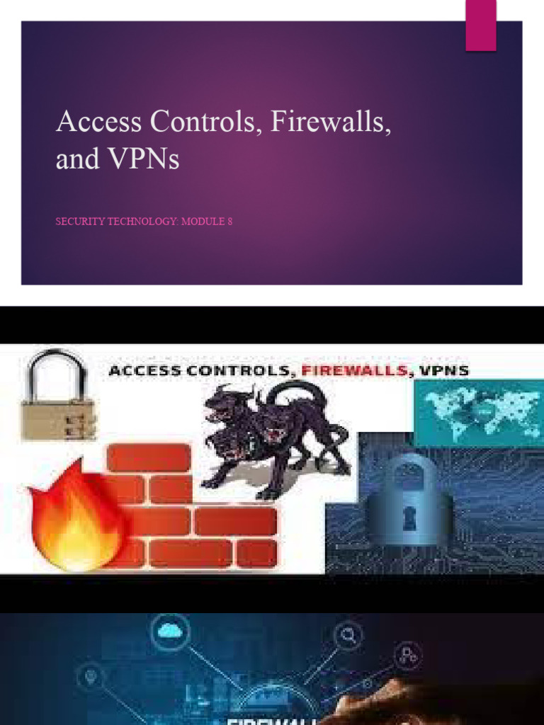 Access Controls, Firewalls, And VPNs | PDF | Firewall (Computing) | Computer Network