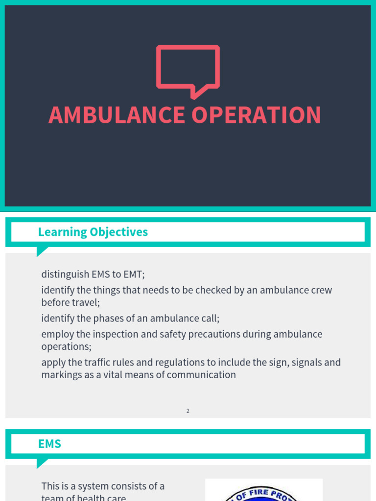 Ambulance Operation (1) | Download Free PDF | Ambulance | Traffic