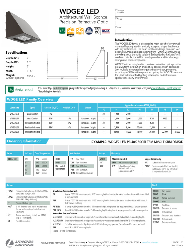 Wdge2-Led Precision Refractive Optic | PDF