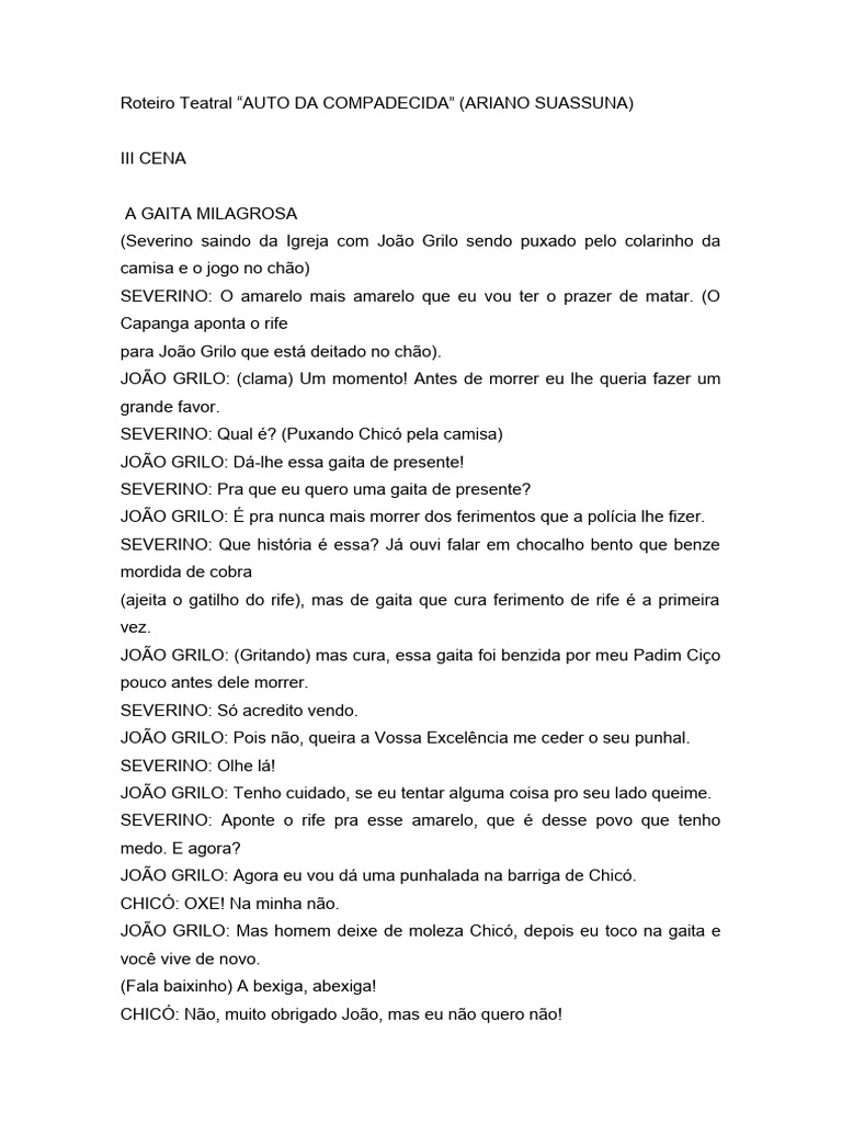 Auto Da Compadecida | PDF | Jesus | Diabo