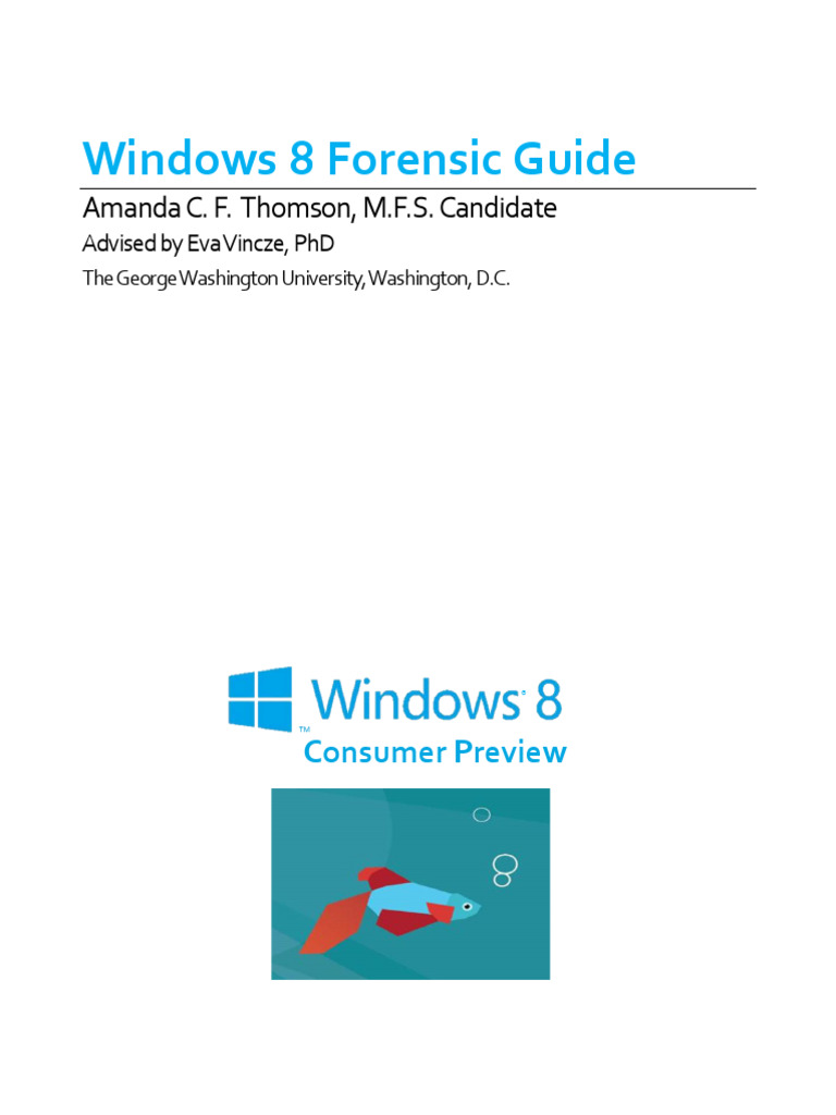 Windows 8 Forensic Guide | PDF | Windows 8 | Mobile App