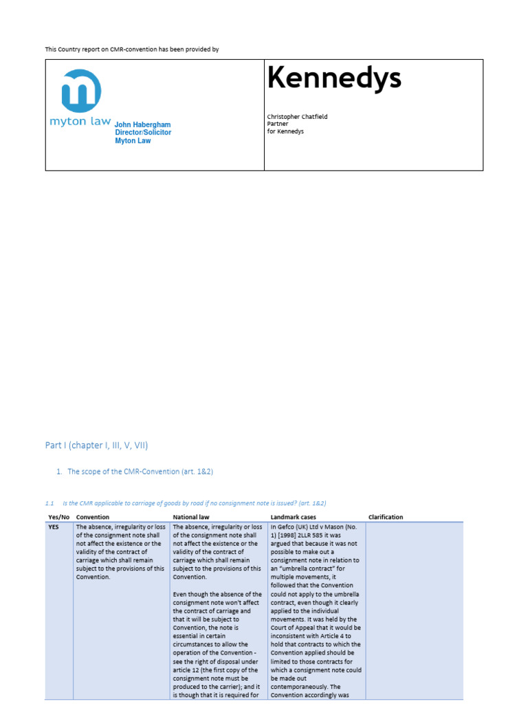 Country Report UK Web IDIT | PDF | Legal Liability | Bill Of Lading