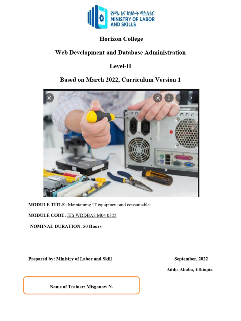 M04-Maintaining IT Equipment | PDF | Random Access Memory | Dynamic Random Access Memory