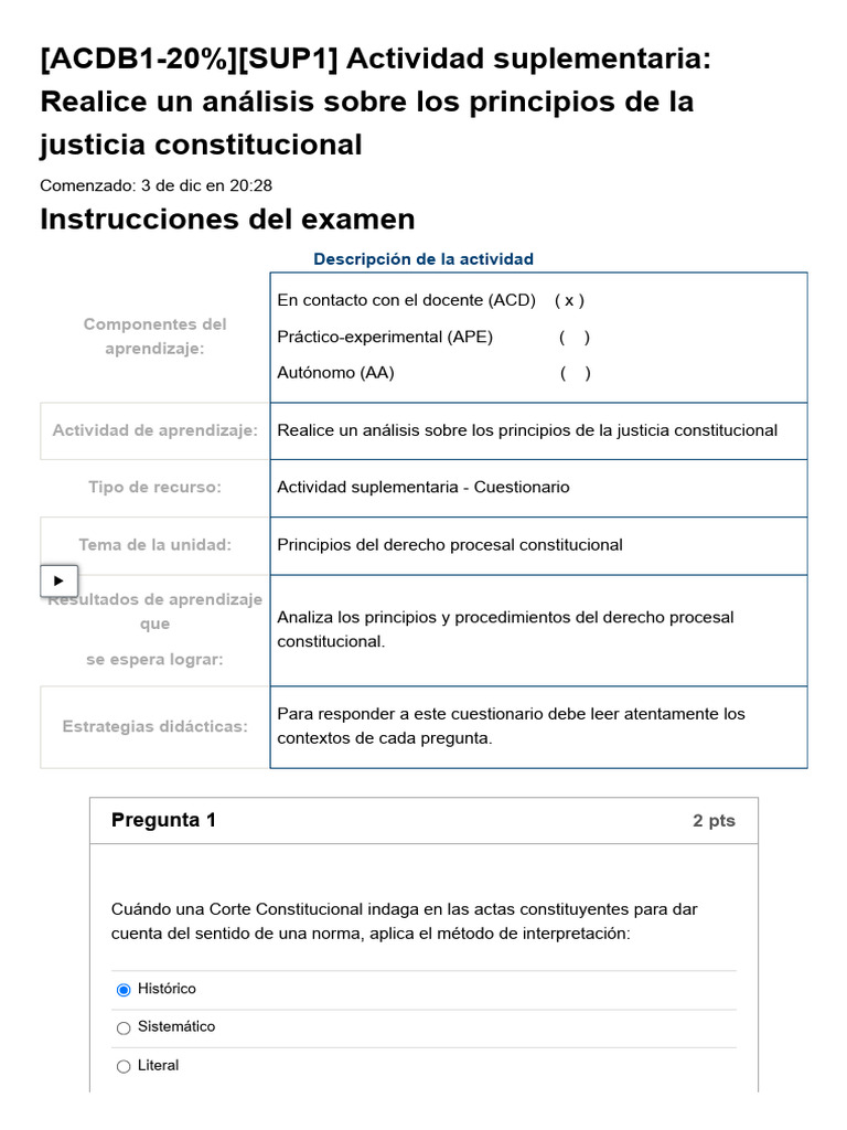Examen - (ACDB1-20%) (SUP1) Actividad Suplementaria - Realice Un Análisis Sobre Los Principios ...