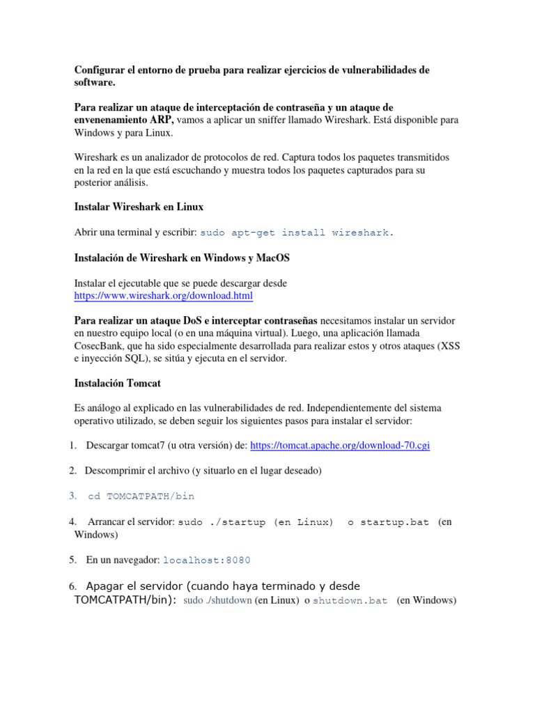 Configurar El Entorno de Prueba Para Realizar Ejercicios de Vulnerabilidades de Software ...
