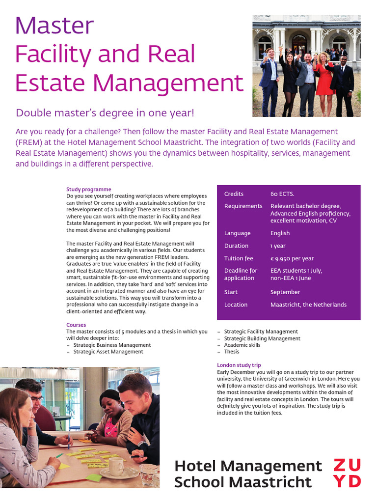 2019-20 Factsheet Master FREM | PDF | Academic Degree | Master's Degree