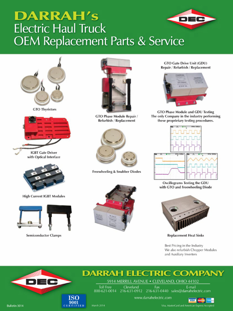 3014 - Electric Haul Truck OEM Replacement Parts and Service | PDF