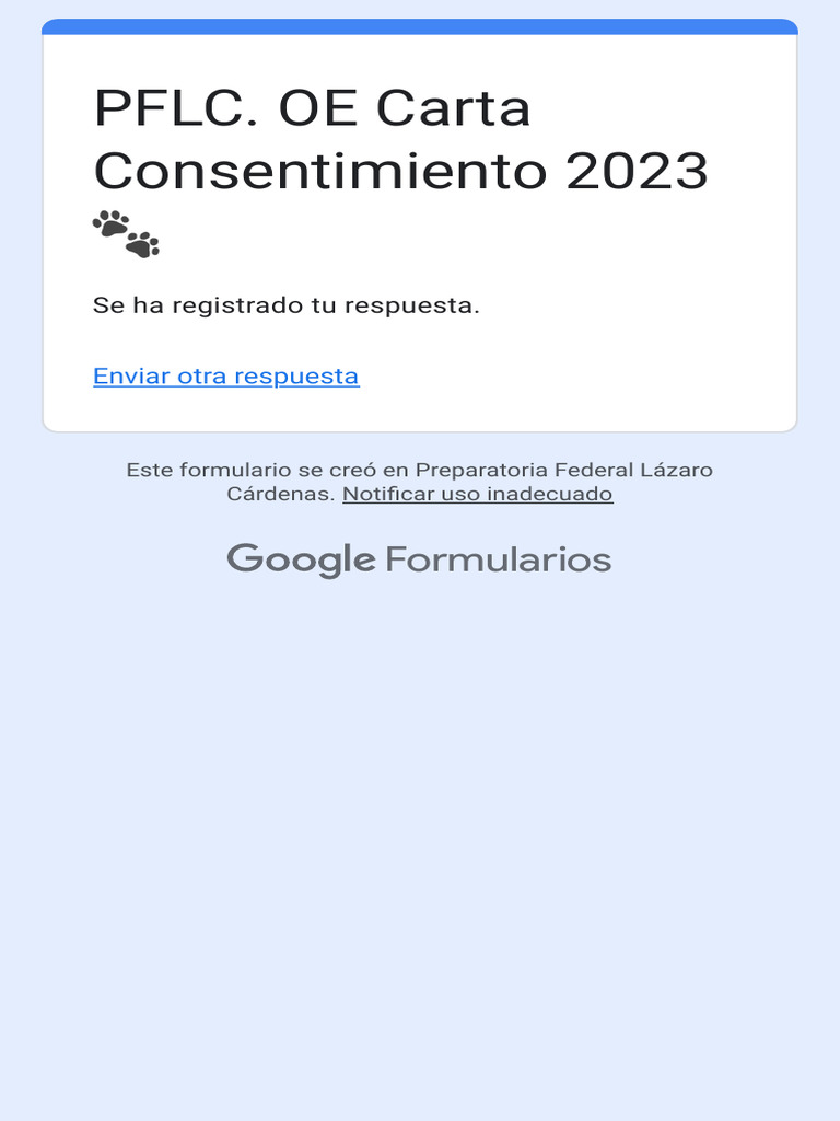 PFLC. OE Carta Consentimiento 2023 ? | PDF