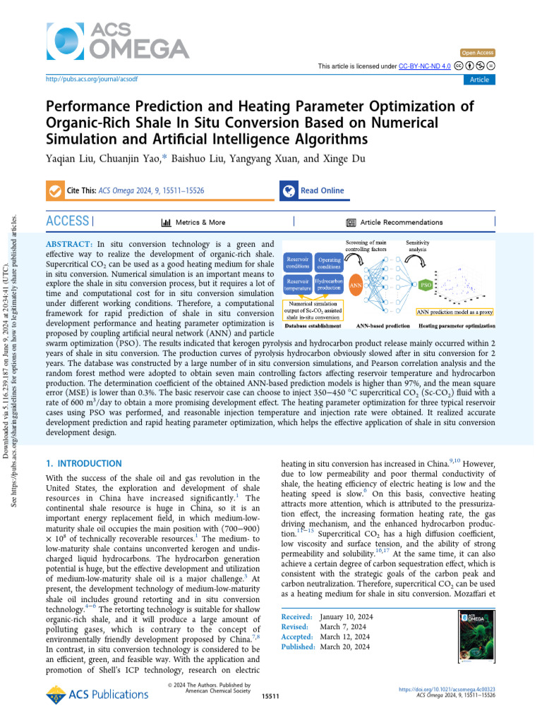 Liu Et Al 2024 Performance Prediction and Heating Parameter ...