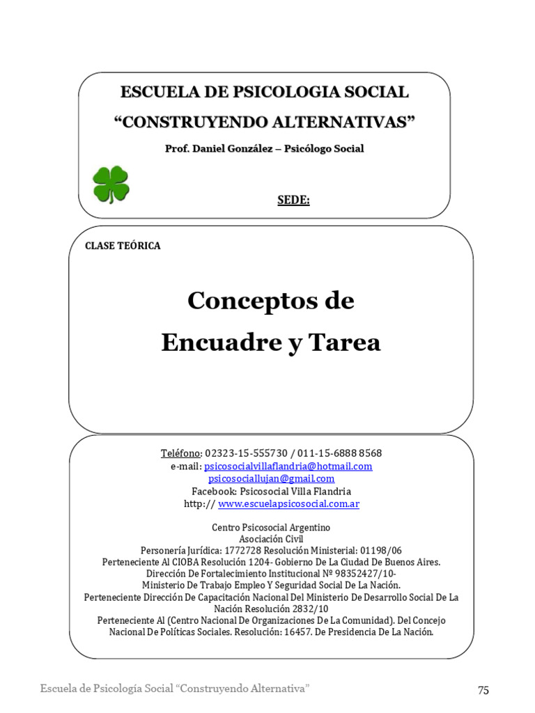 Encuadre y Resistencia en Grupos | PDF | Psicoanálisis | Sicología