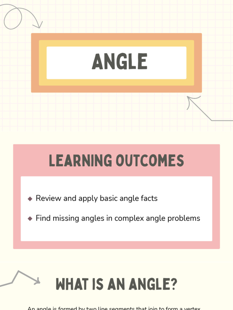 Colourful Gridded Angle Facts Presentation | PDF | Angle | Triangle