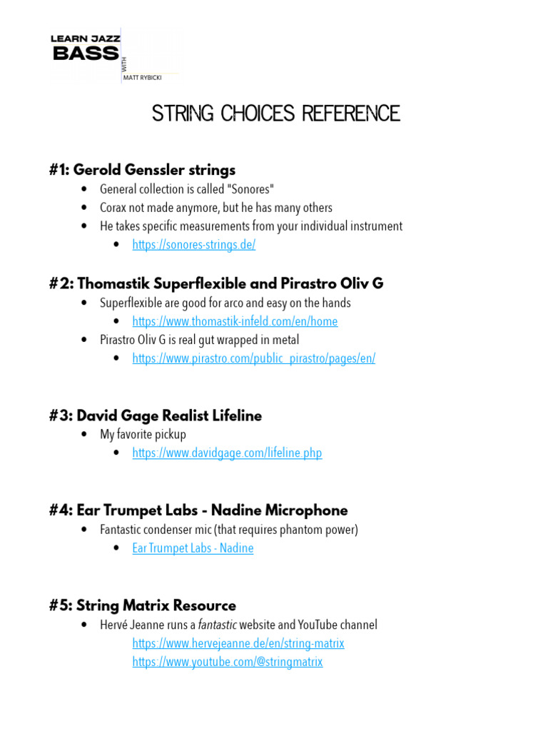 Strings Handout | PDF | Music Production | Chordophones Strings Handout | PDF | Music Production | Chordophones