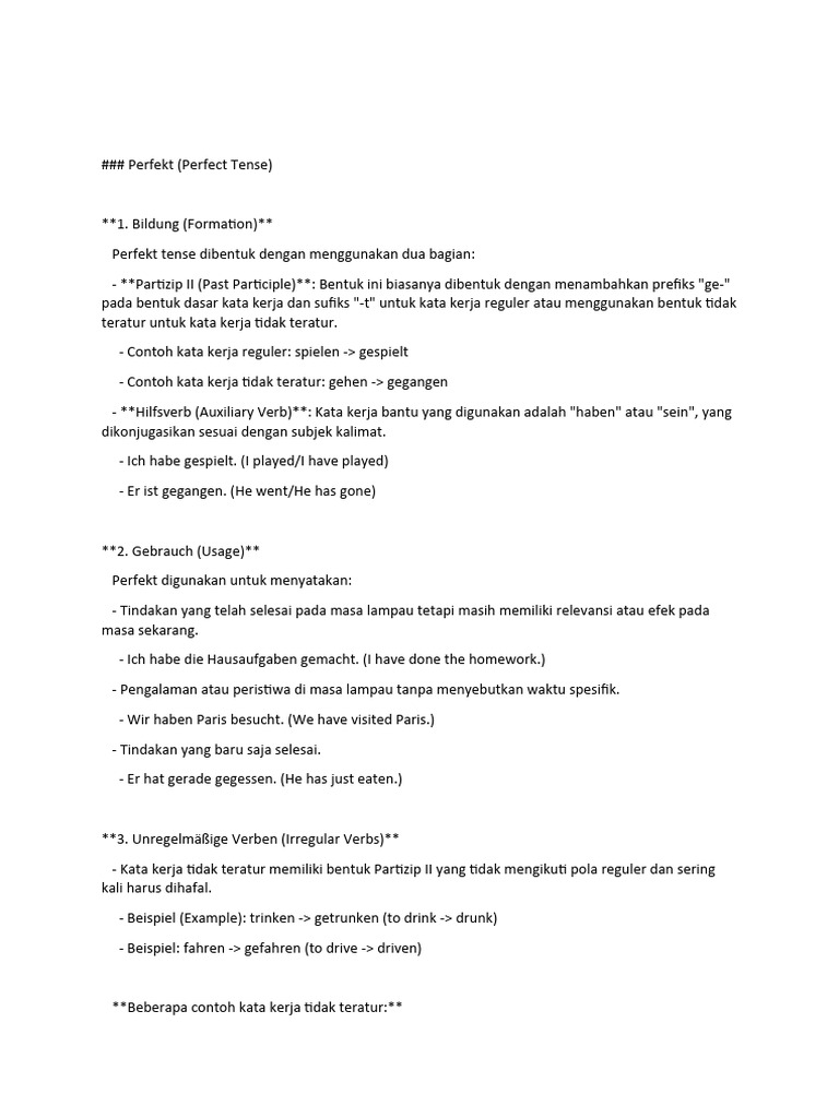 Modul Gramatik Bahasa Jerman | PDF