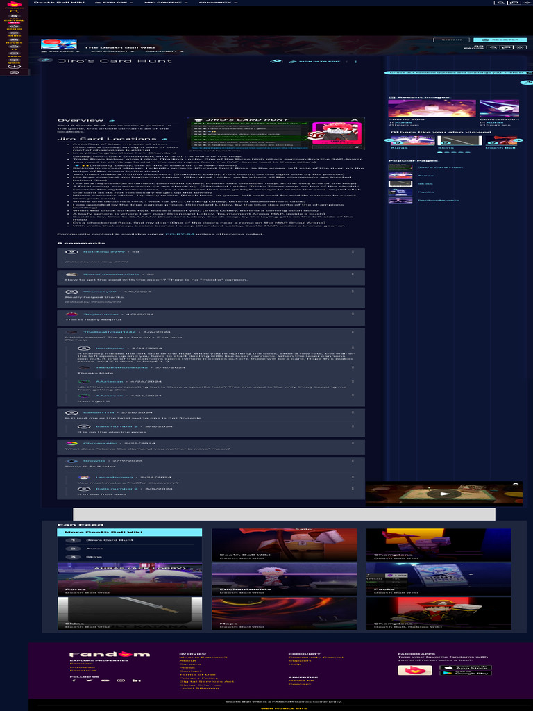 Jiro's Card Hunt - Death Ball Wiki - Fandom | PDF