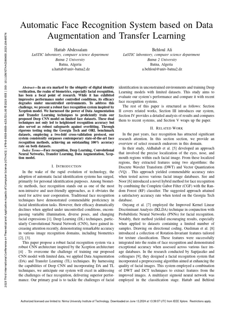 Automatic Face Recognition System Based On Data Augmentation and ...