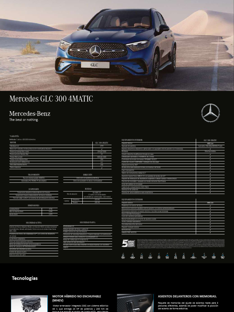 ficha_tecnica_glc_300 | PDF | Airbag | Coche