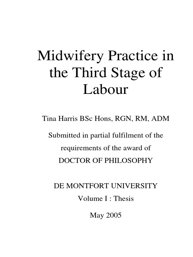 Third Stage Labour Midwifery Practices | PDF | Childbirth | Midwife
