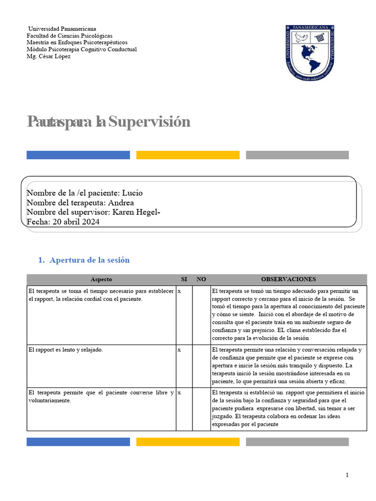 Supervision del Modelo Cognitivo | Descargar gratis PDF | Las emociones | Terapia cognitiva