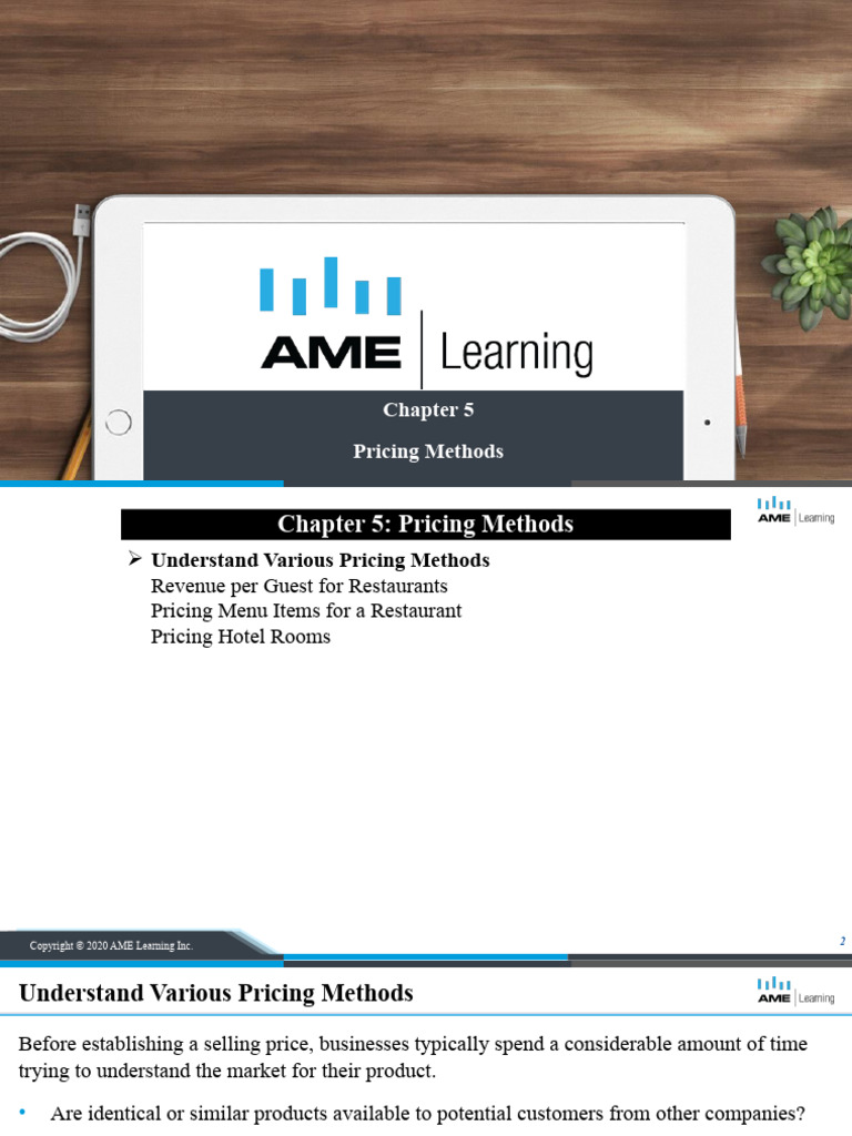 Hma 1st Chapter 5 | PDF | Pricing | Menu