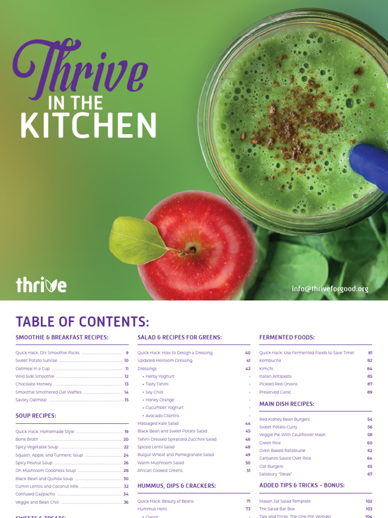 Thrive_in_the_Kitchen | PDF | Dieting | Soup